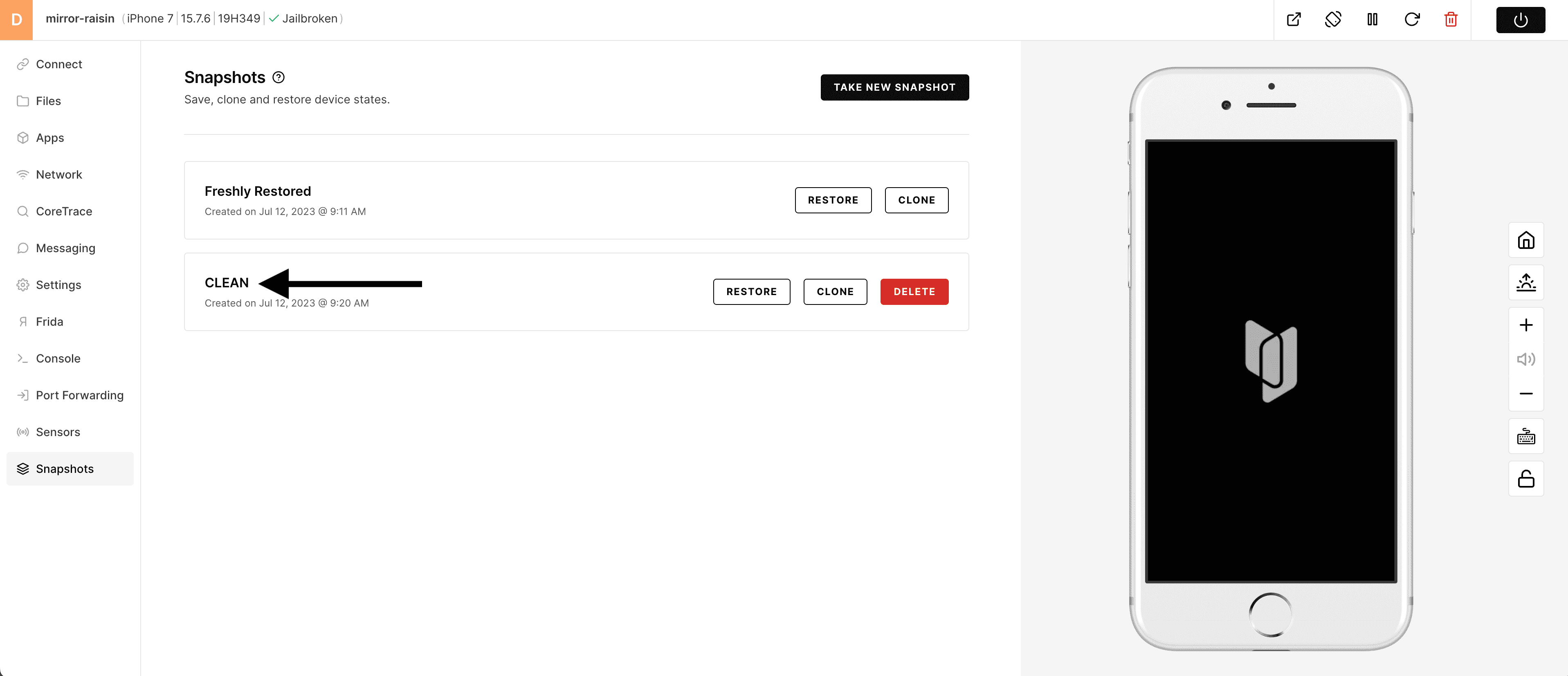 Corellium Café - iOS